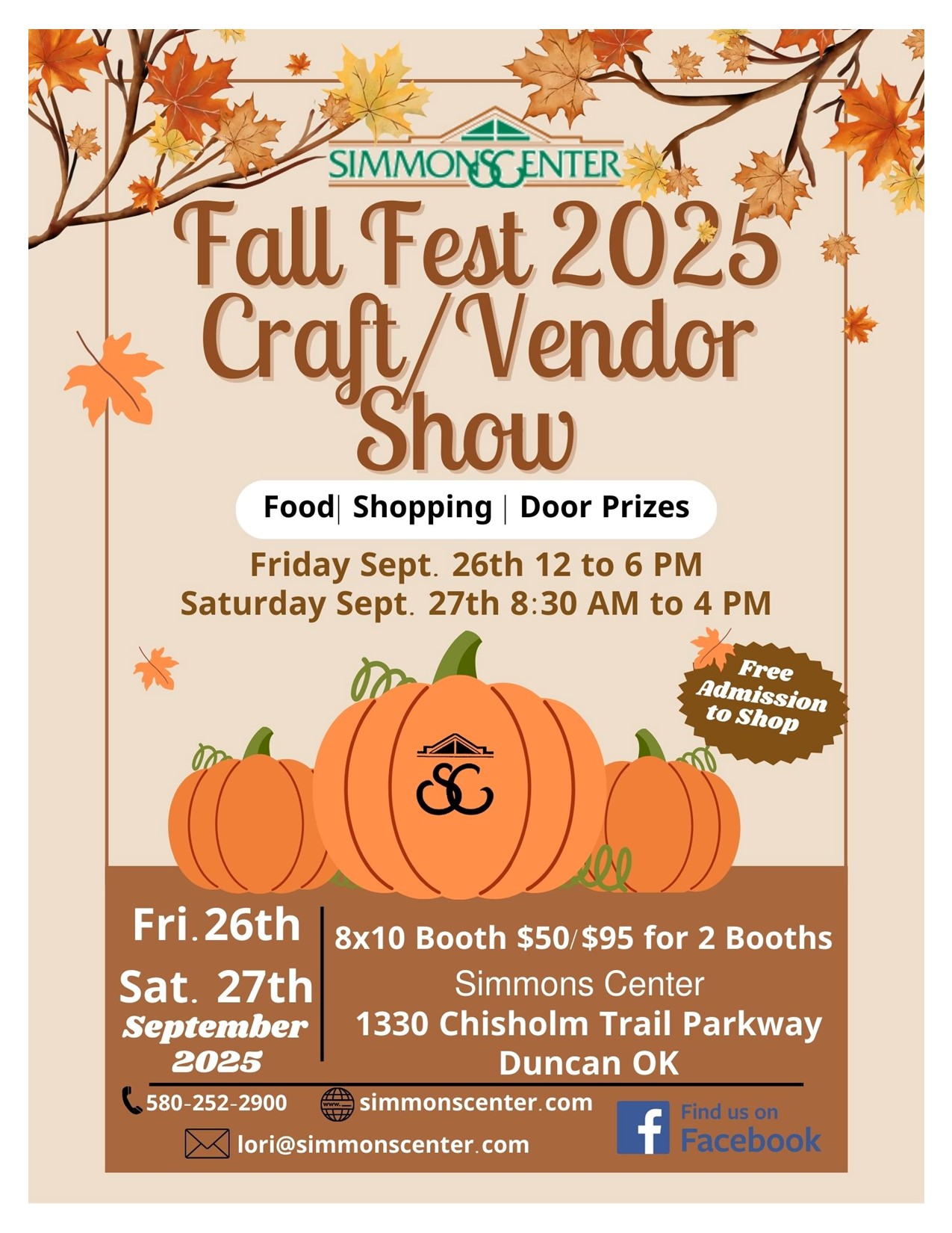 Fall Fest Craft Show - Duncan Convention & Visitor's Bureau